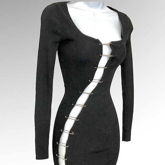 Hera Collection | Dresses | Hera Sexy Black Mini Club Dress Longsleeve ...